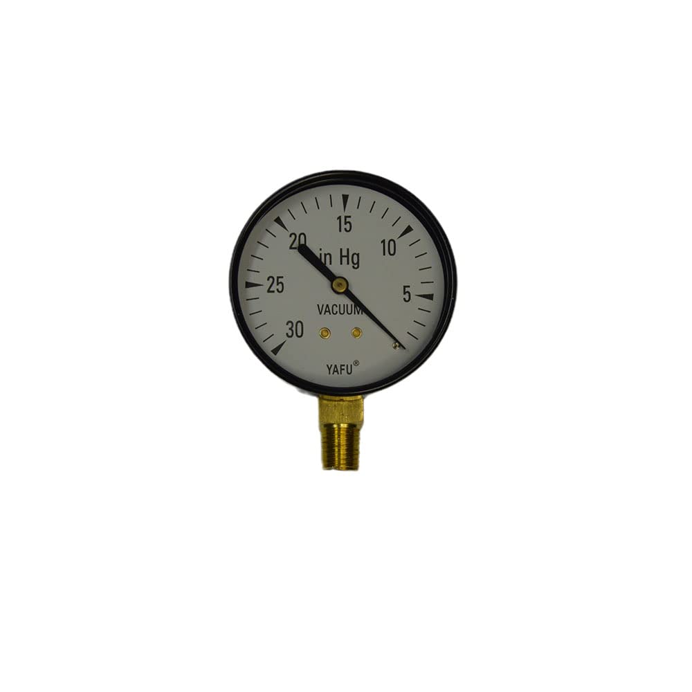Vacuum Pressure Gauge 0 to 30 inHg 2.5" Lower Mount 1/4 npt: Amazon.com: Industrial & Scientific