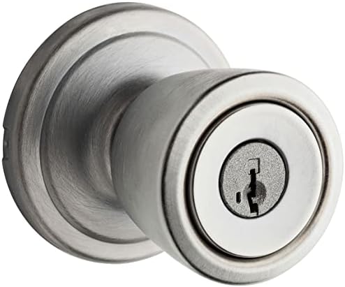 Kwikset Juno Entry Door Knob with Lock and Key, Secure Keyed Handle ...