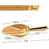 Amazon.com: TeamFar Mini Scoop Set of 4, 3 Oz Small Canister Jar Gold ...