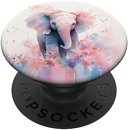 Amazon.com: Watercolor Cute Elephant PopSockets Adhesive PopGrip : Cell ...