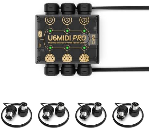 Amazon.com: CME U6MIDI Pro + 4-Pack 1-FT MIDI Cables - MIDI Interface ...