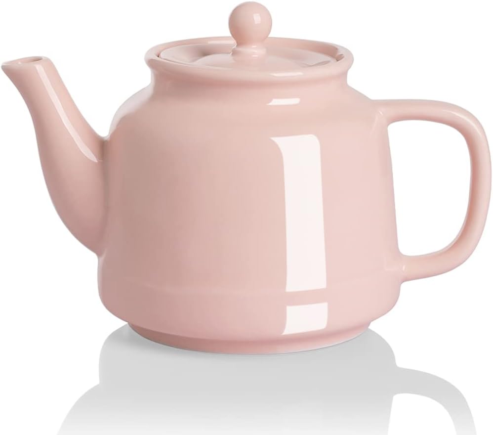 Amazon.com | Pink Rose Classic 2 Cup Ceramic Teapot: Pink Teapot: Teapots