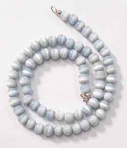 Amazon.com: Light Blue Marble Beads Necklace (16") : Everything Else
