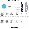 120pcs Button Covers Kit with 6 Sizes, DIY Fabric Cloth Covered Buttons ...