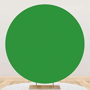Amazon.com : Leyiyi 3x3ft Pure Green Round Backdrop Cover Solid Color ...
