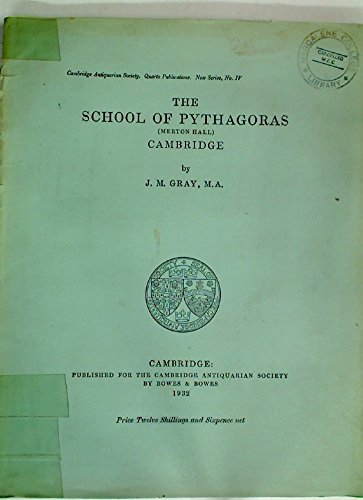 The School of Pythagoras (Merton Hall), Cambridge: Gray, J. M.: Amazon ...