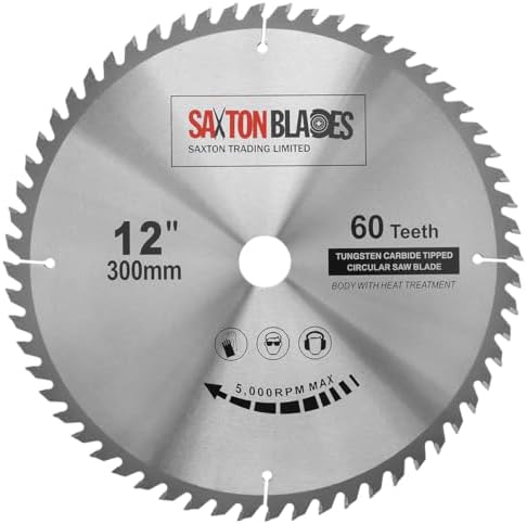Saxton TCT Circular Wood Saw Blade 300mm x 30mm x 80T for Bosch, Makita ...