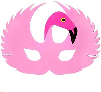 Amazon.com: Blue Frog Toys Máscara de espuma de flamenco rosa - Disfraz ...