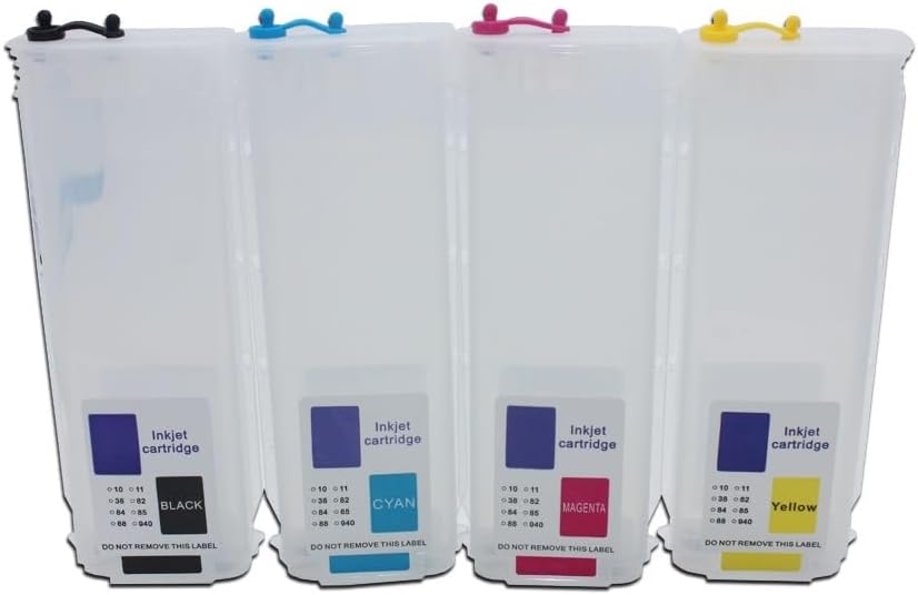 Amazon.com: Refillable Ink Cartridge Compatible with HP10 82 HP500 ...