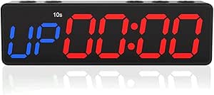 TORR Battery Operated Workout Watch, Portable Mini Gym Timer with Built ...