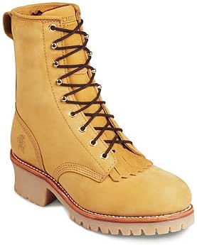 Amazon.com | Chippewa Men's Golden Tan Nubuc Insulated Steel Toe Logger ...