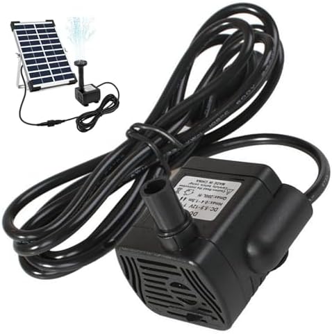 Solar Water Pumps 3W, DC 5.5V-12V Mini Solar Fountain Pumps with 300L/H ...