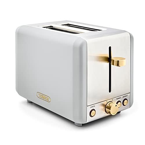 Tower T20036WHT Toaster, Optical White and Champagne Gold - Yorkshire ...