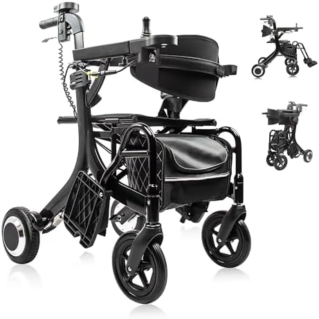 Amazon.com: CARLIKE 3 in 1 Intelligent Electric Wheelchair & Rollator ...