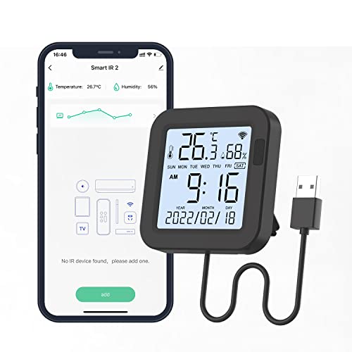 Amazon.com: Smart Universal IR Blaster with Temperature Humidity Sensor ...