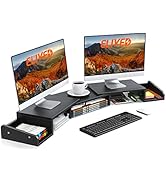Amazon.com: ELIVED 2 Pack Monitor Stand Riser with Drawer, 3 Height ...