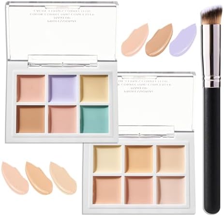 Amazon.com : 12 Colors Correcting Concealer Contour Makeup Palette, 6 ...