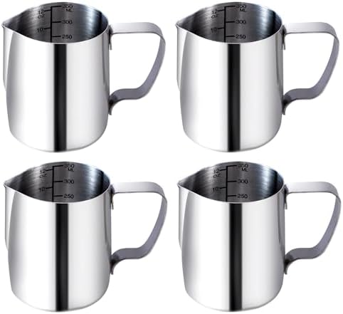 Amazon.com: Milk Frothing Pitcher Jug Coffee Spoons Frother Steamer Cup ...