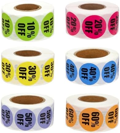 TOCCOOL Discount Stickers, Product Stickers, Price Tag Label, Circular ...