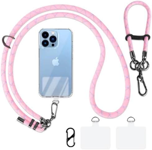 AULEEP Anti Theft Cell Phone Lanyard Crossbody, 2 Pcs Adjustable Phone ...