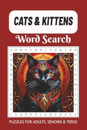 Cats & Kittens Word Search Puzzle Book: Word Searches with Easy to Read ...