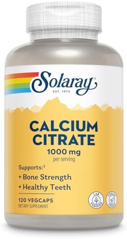 Amazon.com: Solaray Calcium Citrate 1000mg - Chelated Calcium ...