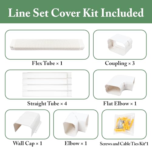 Snapklik.com : 5 14Ft Decorative Line Set Cover Kit For Ductless Mini ...