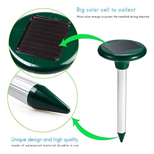 HANGESS Solar Mole Scarer, Mole Defence, Mole Deterrent, Mole Repper ...