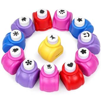 Amazon.com : LOVEINUSA 12PCS Punch Craft Set, Craft Punchers - Heart ...