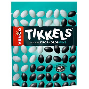 Amazon.com : Venco Tikkels Licorice & Mint Hard outside Soft inside 235g 8.28 ounce : Grocery ...