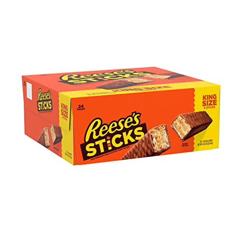 REESE'S STICKS Milk Chocolate Peanut Butter Wafer King Size, Candy ...