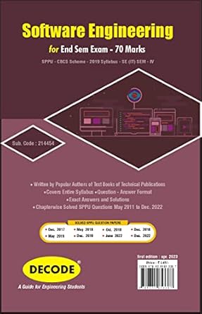 Amazon.in: Buy Software Engineering for SPPU 19 Course (SE - IV - IT - 214454) (Decode) Book ...