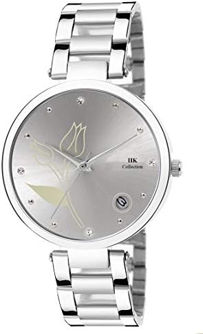 Buy IIK COLLECTION Round Studded Formal Dial Analogue Quartz Movement ...