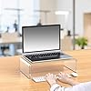 PW TOOLS Monitor Stand Riser,Acrylic Laptop Stand Clear Desktop ...