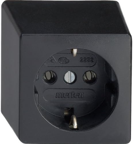 Merten AP 225251 Rubber SCHUKO Socket Outlet, Black : Amazon.co.uk: DIY ...
