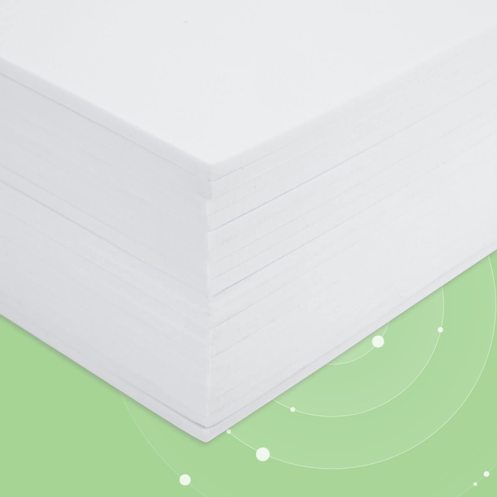 Snapklik.com : 50 Pack White EVA Foam Sheets, 3mm Thick, 8x12 Inch ...
