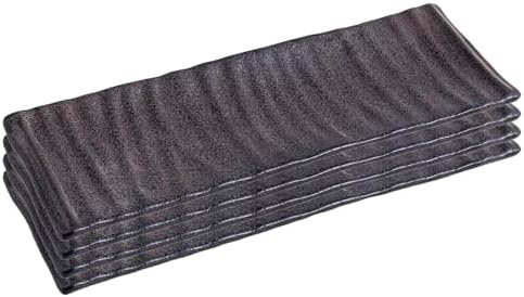Amazon.com | DealbyBox Matte Black Ceramic Food Serving Platters (12 x ...
