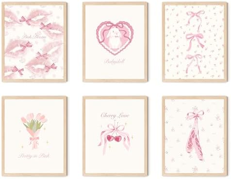 Amazon.com: Elegend Coquette Room Decor - 9pcs Coquette Wall Decor ...