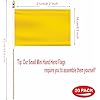 Amazon.com : LUSEOAN 20 Pack Yellow Mini Wood Stick Sublimation Flag ...