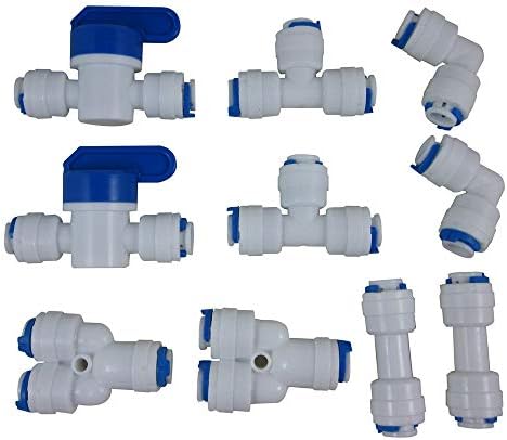 Lemoy 1/4" OD Quick Connect Push in to Connect Water Tube Fitting for ...