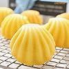 CHEFMADE Madeleine Mold Cake Pan, 12-Cavity Non-Stick Spherical Shell ...