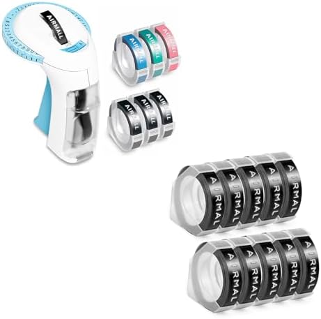 Amazon.com: Airmall Omega S Embossing Label Maker Machine with 6 Rolls ...