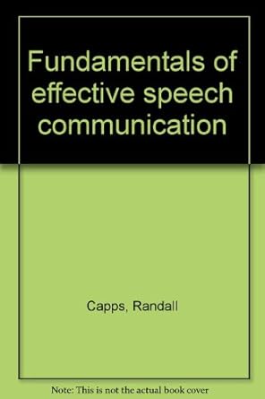 Fundamentals of effective speech communication | Amazon.com.br