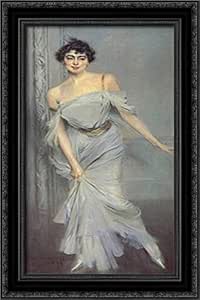 Amazon.com: Madame Charles Max 16x24 Black Ornate Wood Framed Canvas ...