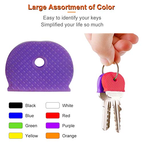 Snapklik.com : 24Pcs Key Caps Tags Covers,Plastic Identifier Key Rings ...