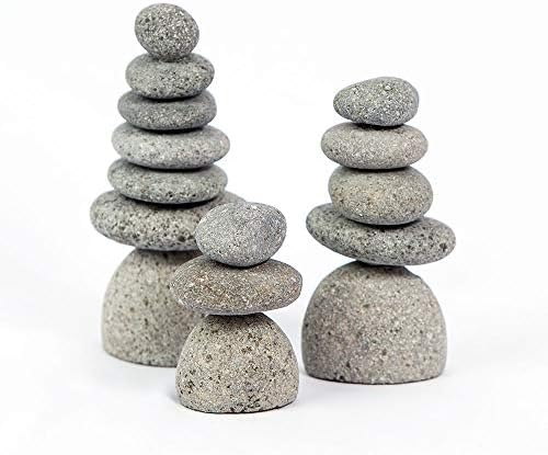 Amazon.com : Natural River Mini Rock Cairn Stone Stacked Zen Garden ...