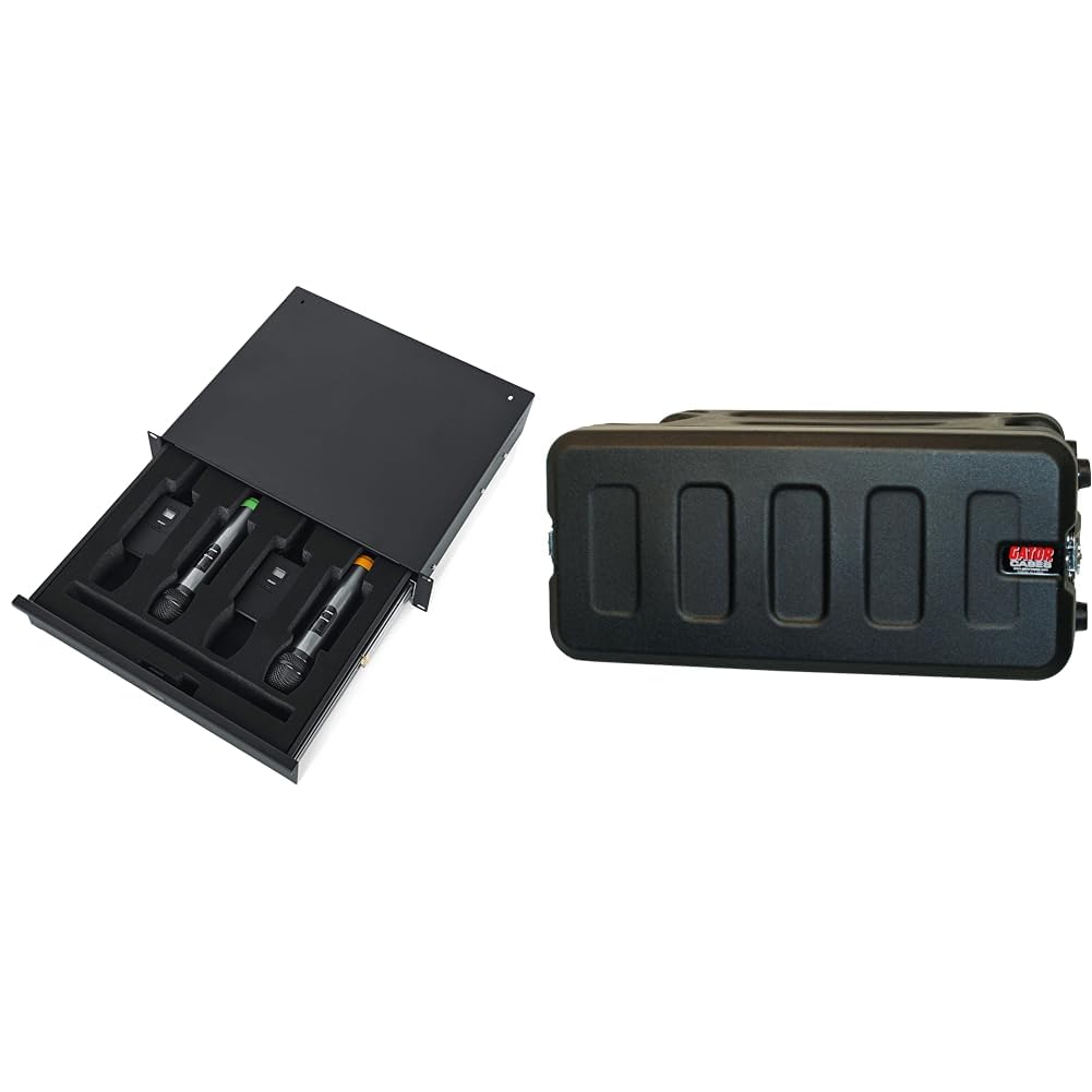 Amazon.com: Gator Cases Rackworks Wireless Microphone Rack Mount Drawer ...