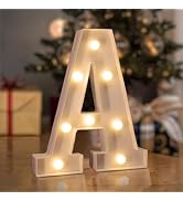 QEOCP Light Up Letter K, LED Marquee Sign 26 Letters and 10 Numbers ...