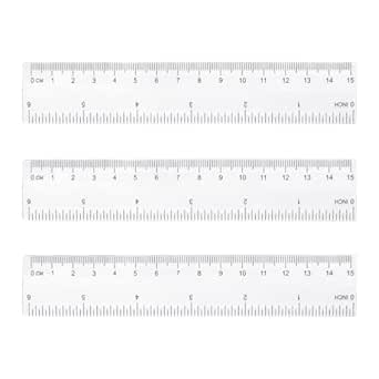 Amazon.com: Quacc 3pcs 15cm Clear Plastic Rulers 6 Inch Metric and ...