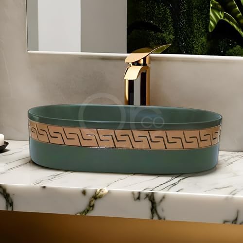 OBCO Ceramic Wash Basin | Tabletop Stone Washbasin for Bathroom ...